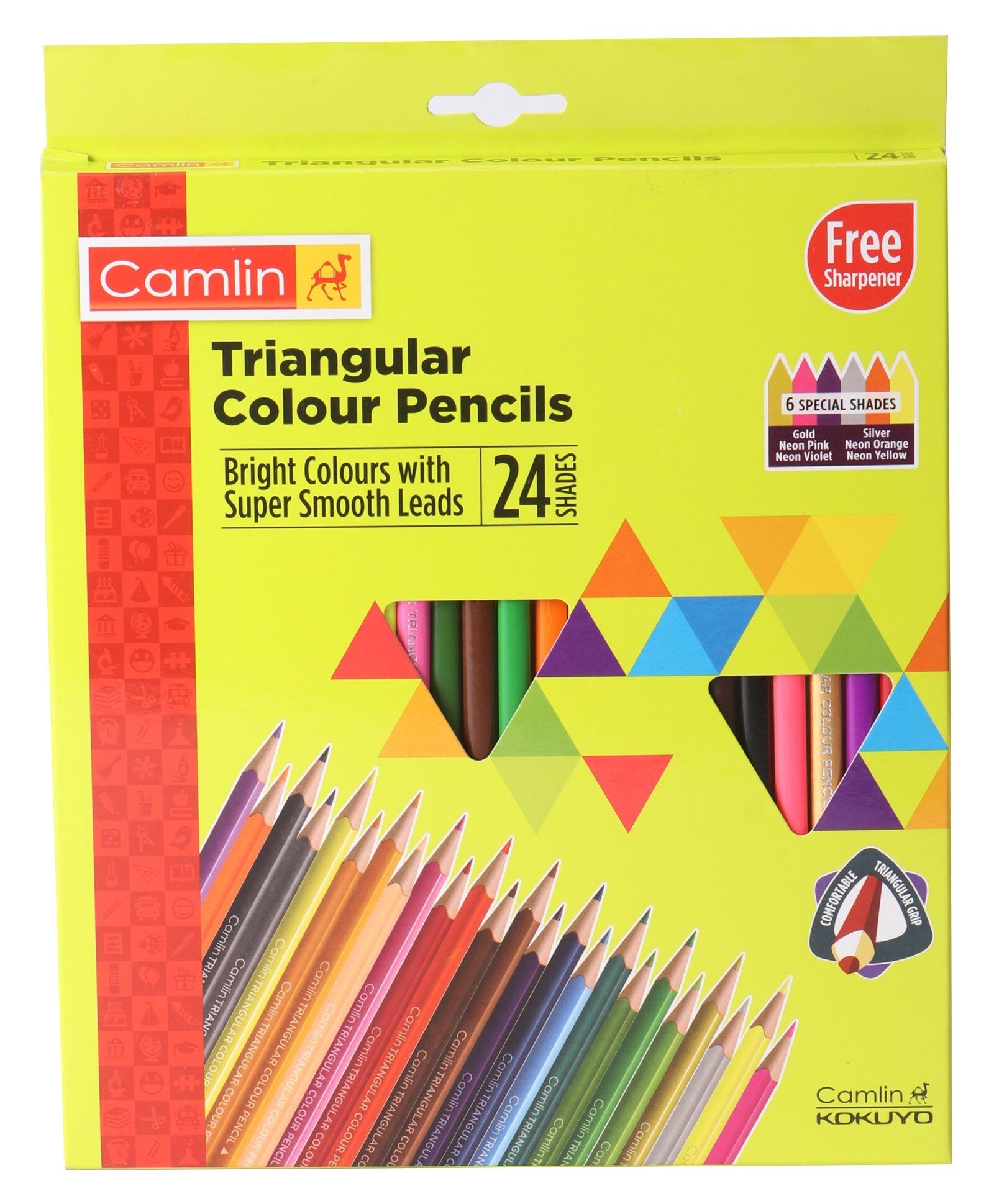 Camlin Triangular Colour Pencils 24
